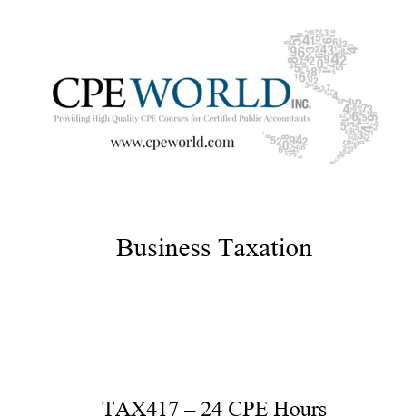 Business Taxation Essentials: 24 CPE Credits Course – CPE World